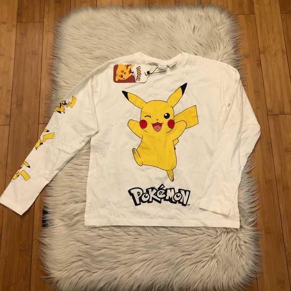 Zara | Shirts & Tops | Zara X Pokemon Collection Pikachu Print Long ...